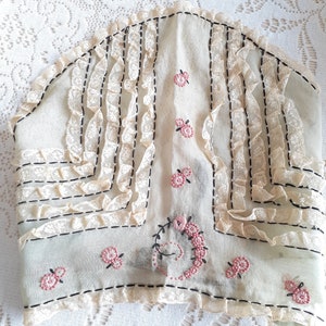 Antique 1920s Art Deco Flapper Embrodered Organdy Day Dress XS ...