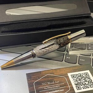 Ring Neck Pheasant and Silver Pheasant Feather Resin Embedded Ballpoint ...