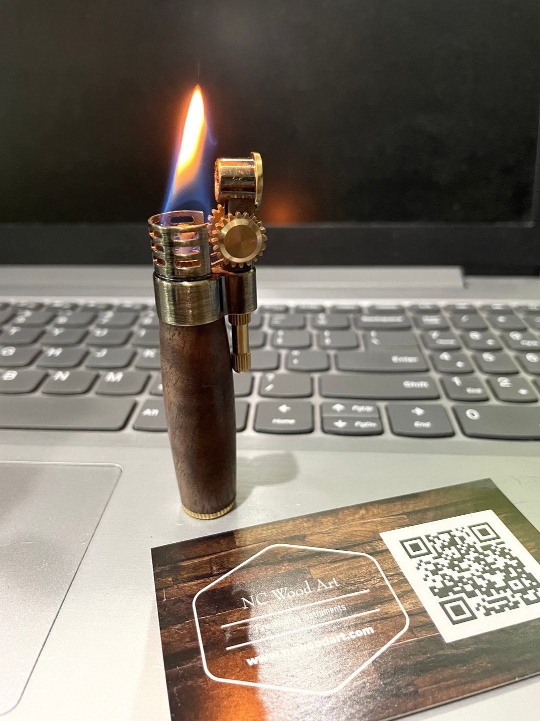 Steampunk Black Walnut Lighter Very Cool and Funky Lighter With ...