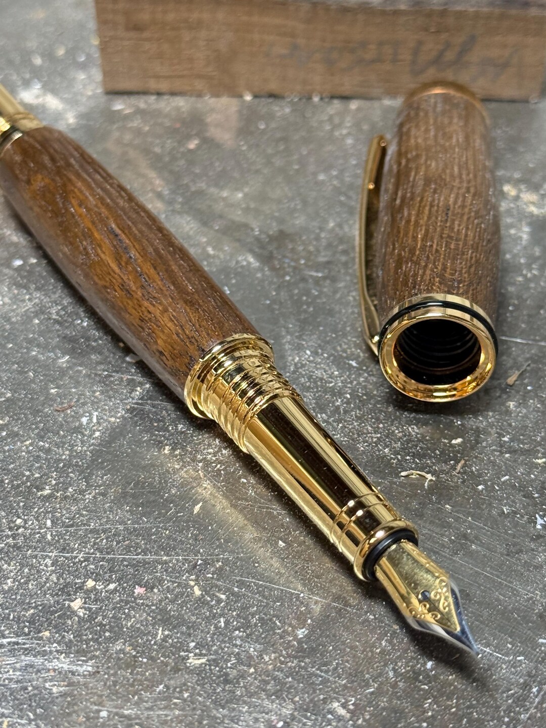 USS Missouri Battleship Fountain Pen BB-63 Original Teak Decking With ...