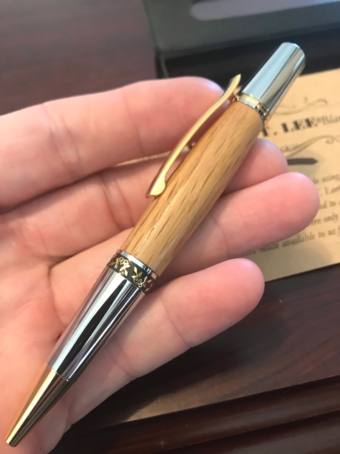 Authentic Elmer T. Lee Whiskey Barrel Wood Pen W/ COA and - Etsy
