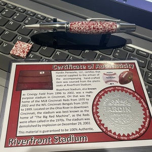 Cincinnati Reds Riverfront Stadium Plastic Seat Ballpoint Pen Custom ...