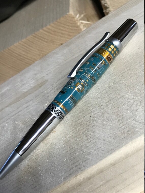Genuine PCB Blue Circuit Board Pen Perfect Gift for Tech Savvy | Etsy