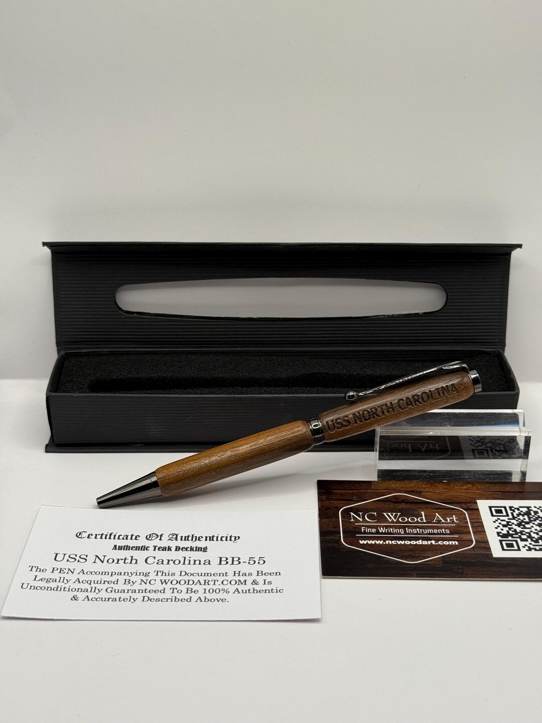 USS North Carolina Battleship Gun Metal Laser Engraved Pen BB55 ...