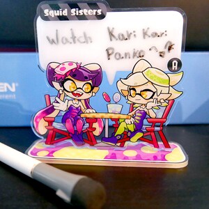 Squid Sisters Miiverse Notes Standee - Etsy