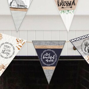 Modern Farmhouse Banner Printable | Rustic Buffalo Plaid Farmhouse ...