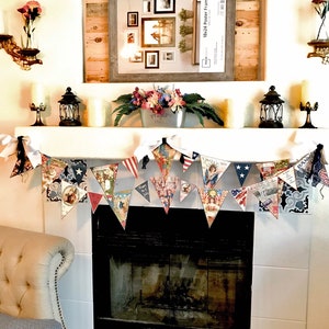 4th of July Vintage Patriotic Banner Bundle Printable | Holiday Bunting ...