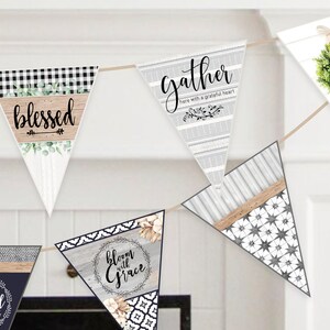Modern Farmhouse Banner Printable | Rustic Buffalo Plaid Farmhouse ...