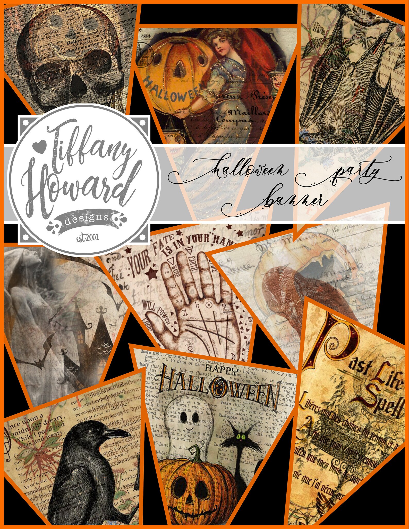 Halloween Party Banner Printable Happy Halloween Flag Pennant ...