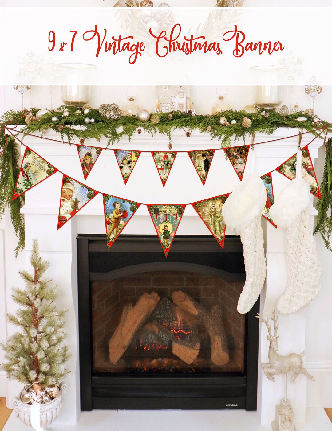 Christmas Banner Bundle Printable| Holiday Banner | Holiday Bunting ...