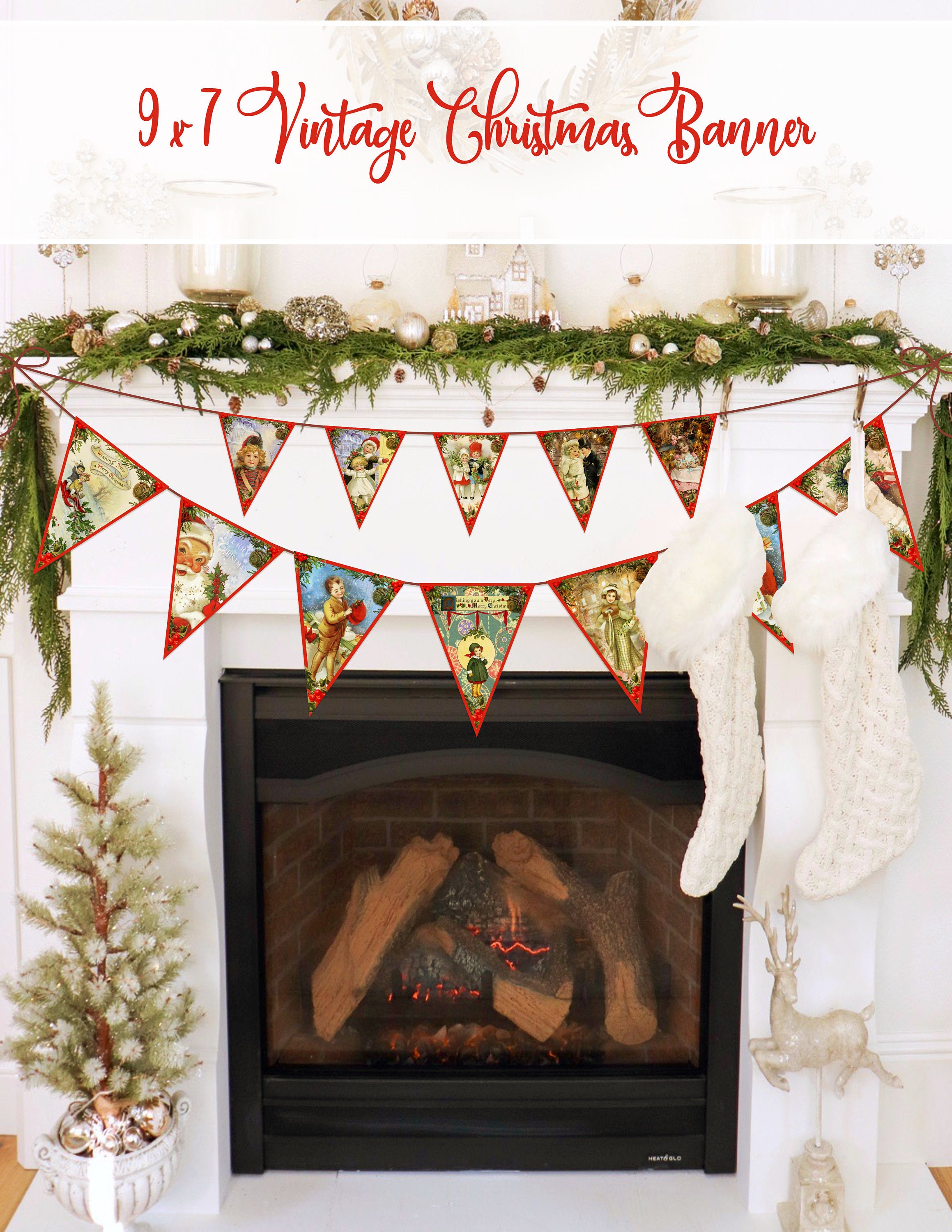 Christmas Banner Bundle Printable| Holiday Banner | Holiday Bunting ...