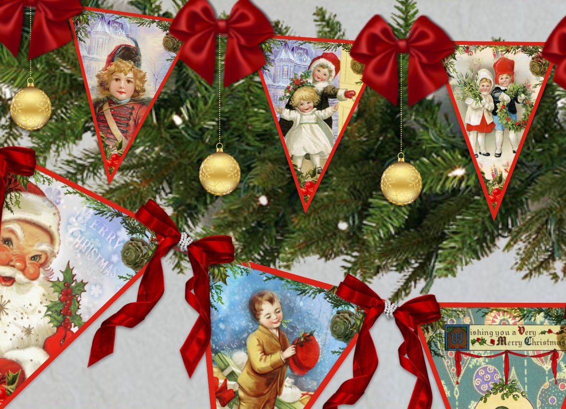 Christmas Banner Bundle Printable Holiday Banner Holiday | Etsy