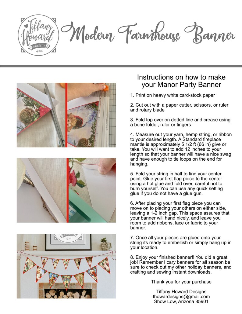 Modern Farmhouse Banner Printable Rustic Buffalo Plaid - Etsy