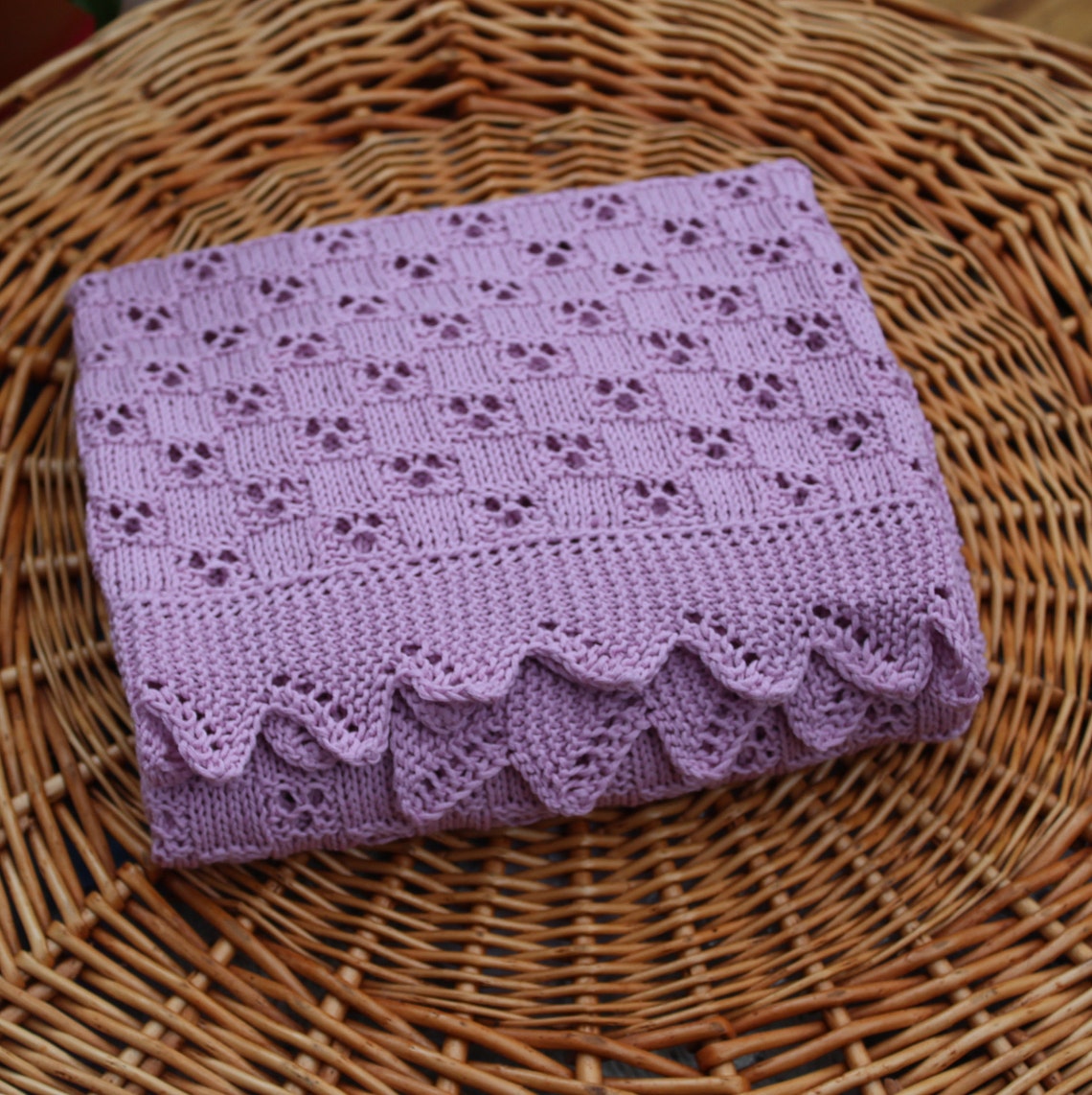 Lightweight Hand Knitted Blanket Lace Blanket Cot Blanket - Etsy UK
