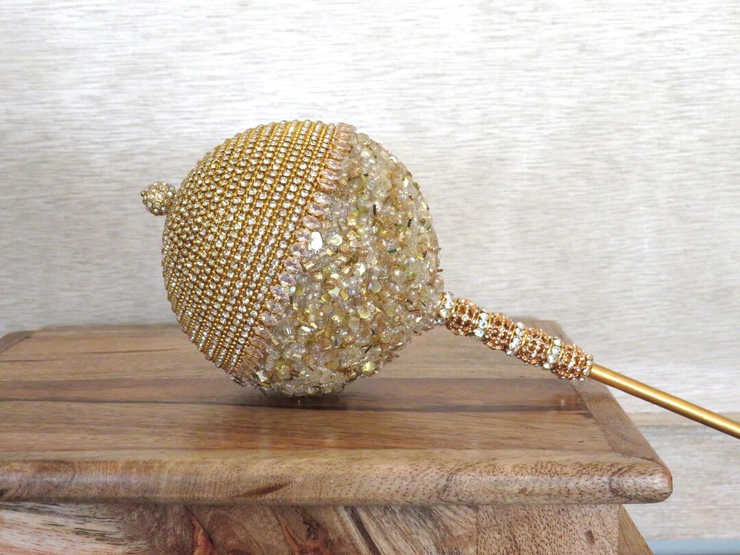 19" Gold Beaded & Jeweled Scepter - Etsy