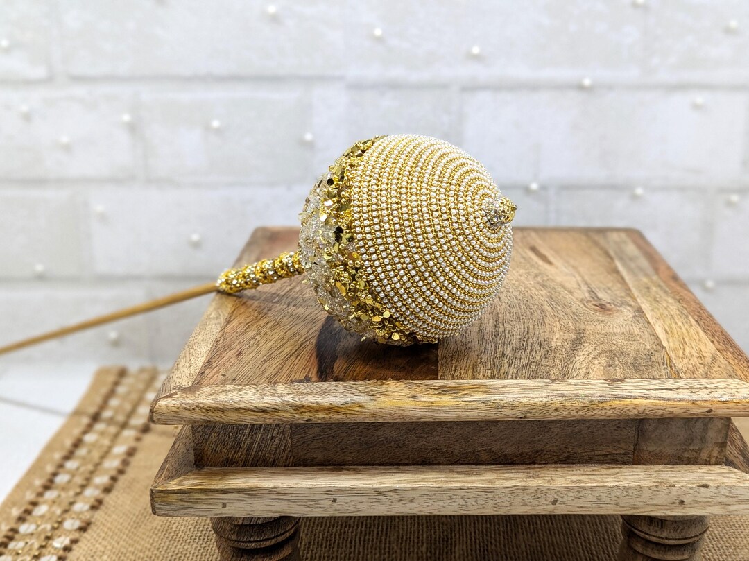 Gold Beaded & Jeweled Scepter - Etsy