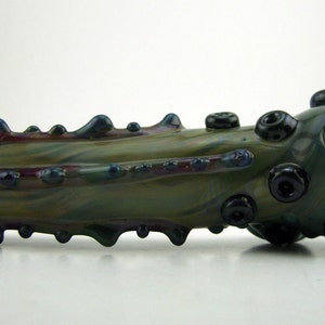 Boro glass creature chillum glass eye monster pipe death worm | Etsy