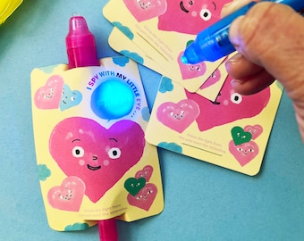 Printable Invisible Ink Pen Valentine, Secret Agent Cards, I Spy School ...