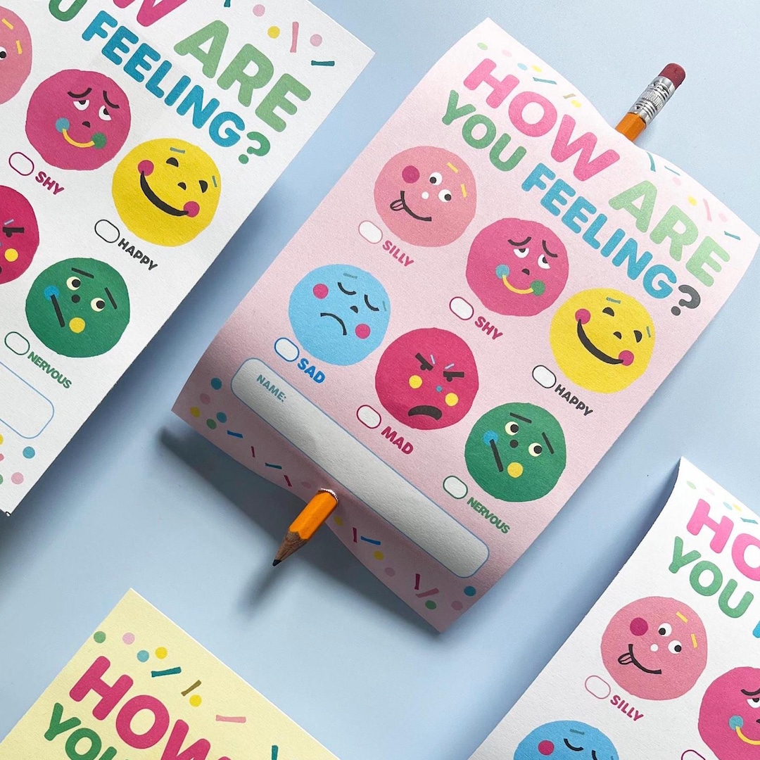 Feelings Check-in Printable Cards / Kids Feelings Activity Printable ...