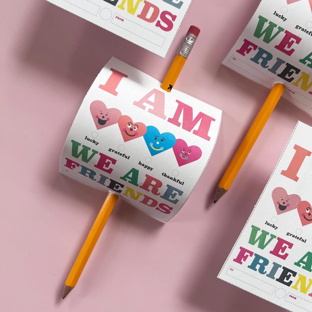 Pencil Friendship Card Printable / Valentine's Printable / Birthday ...
