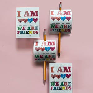 Pencil Friendship Card Printable / Valentine's Printable / Birthday ...