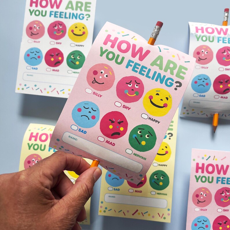 Kids Feelings Check-in Cards: Emotional Learning Activity (printable ...