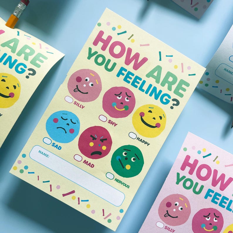 Kids Feelings Check-in Cards: Emotional Learning Activity (printable ...