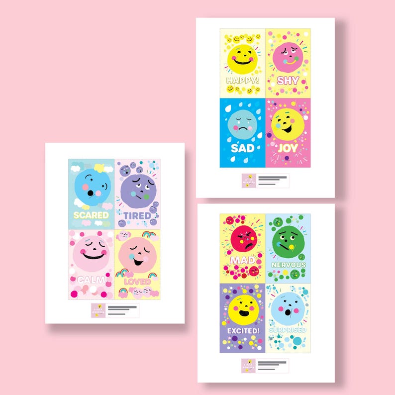 Feelings Flash Cards Printable / Emotions Flash Cards / Kids Feelings ...