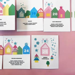 Advent Calendar Mural Cards Digital Printable / Christmas Calendar - Etsy