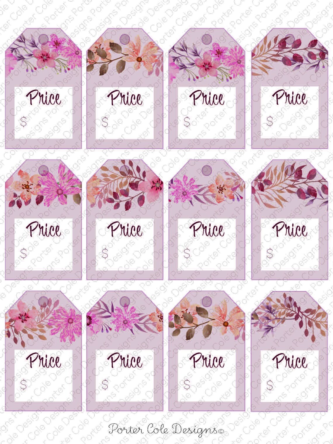 Price Tags Fillable Printable- DIGITAL FILE - Etsy