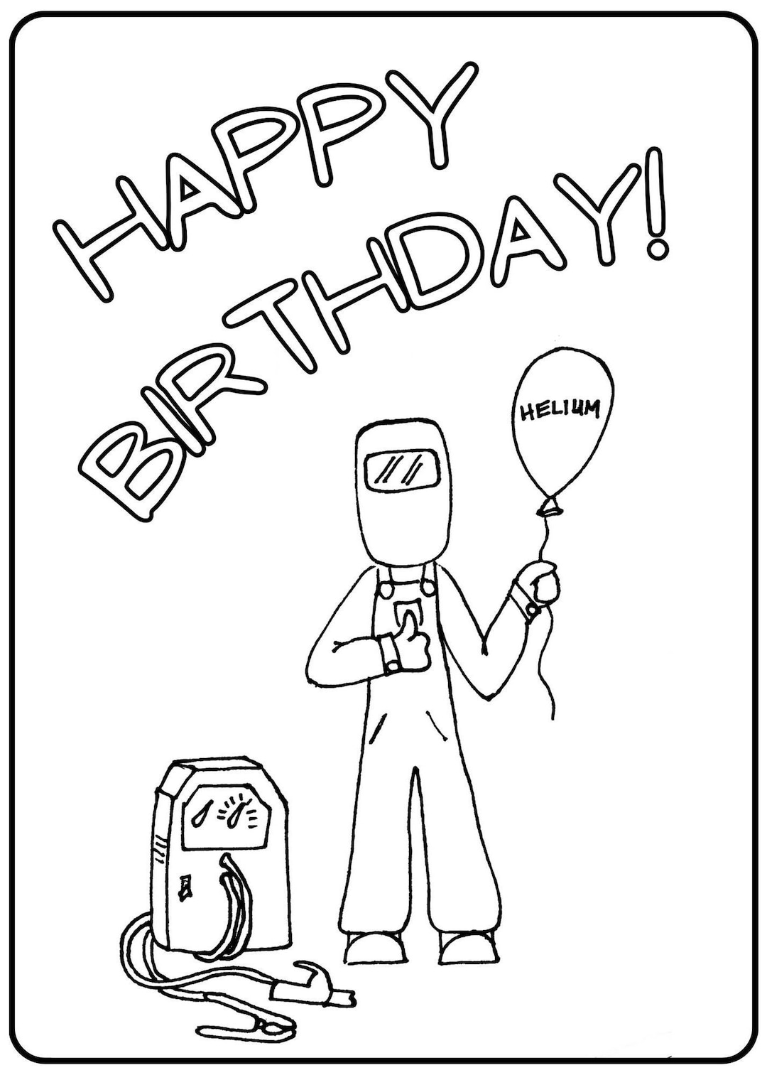Happy Birthday Welder Card Printable - Etsy