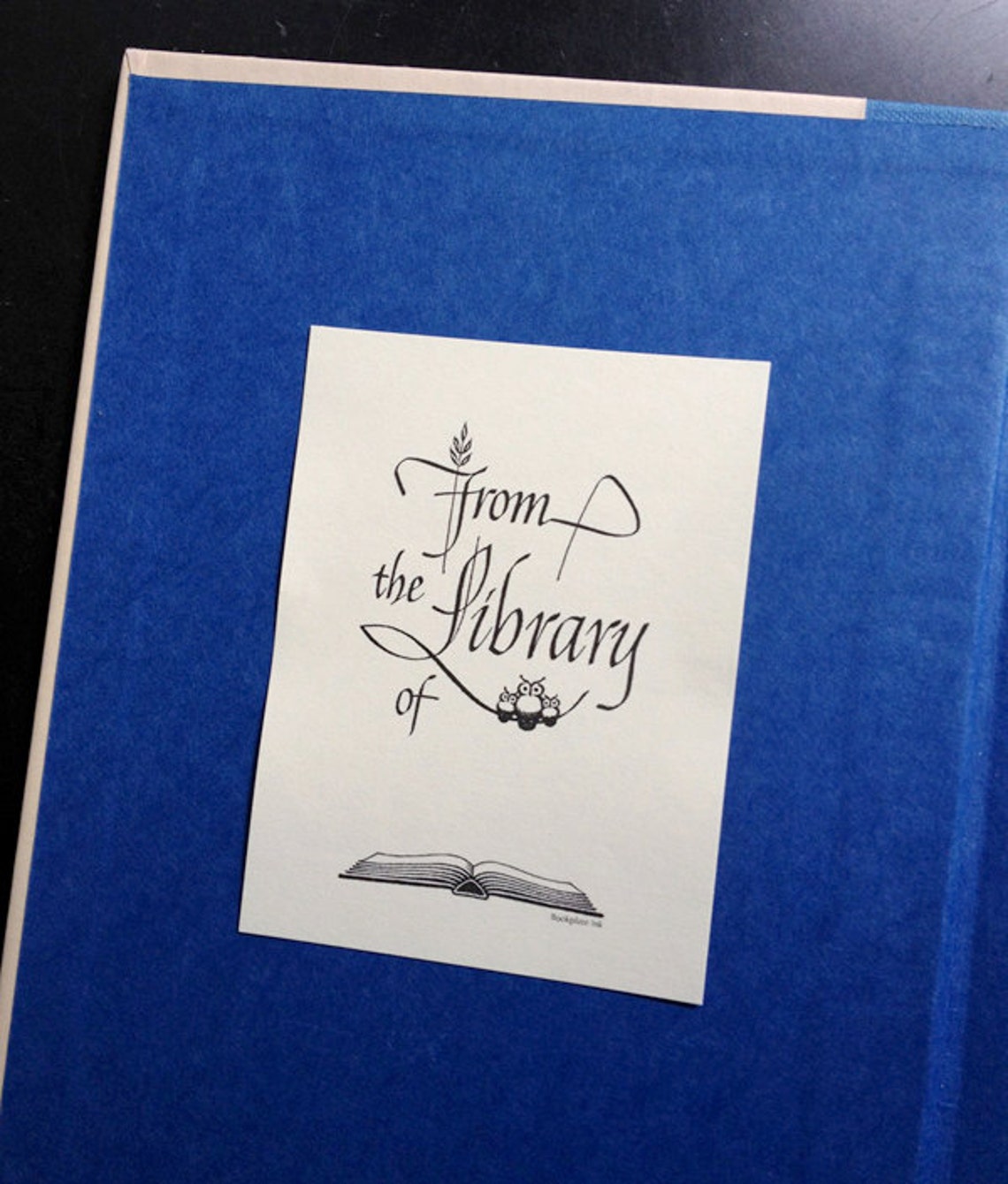 Three Owls and Open Book Bookplate - Etsy