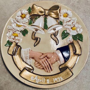 Ceramic Hand Painted, Personalized Wedding Plate - Etsy