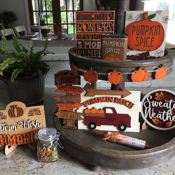 Fall Decor for Tier Tray - Etsy