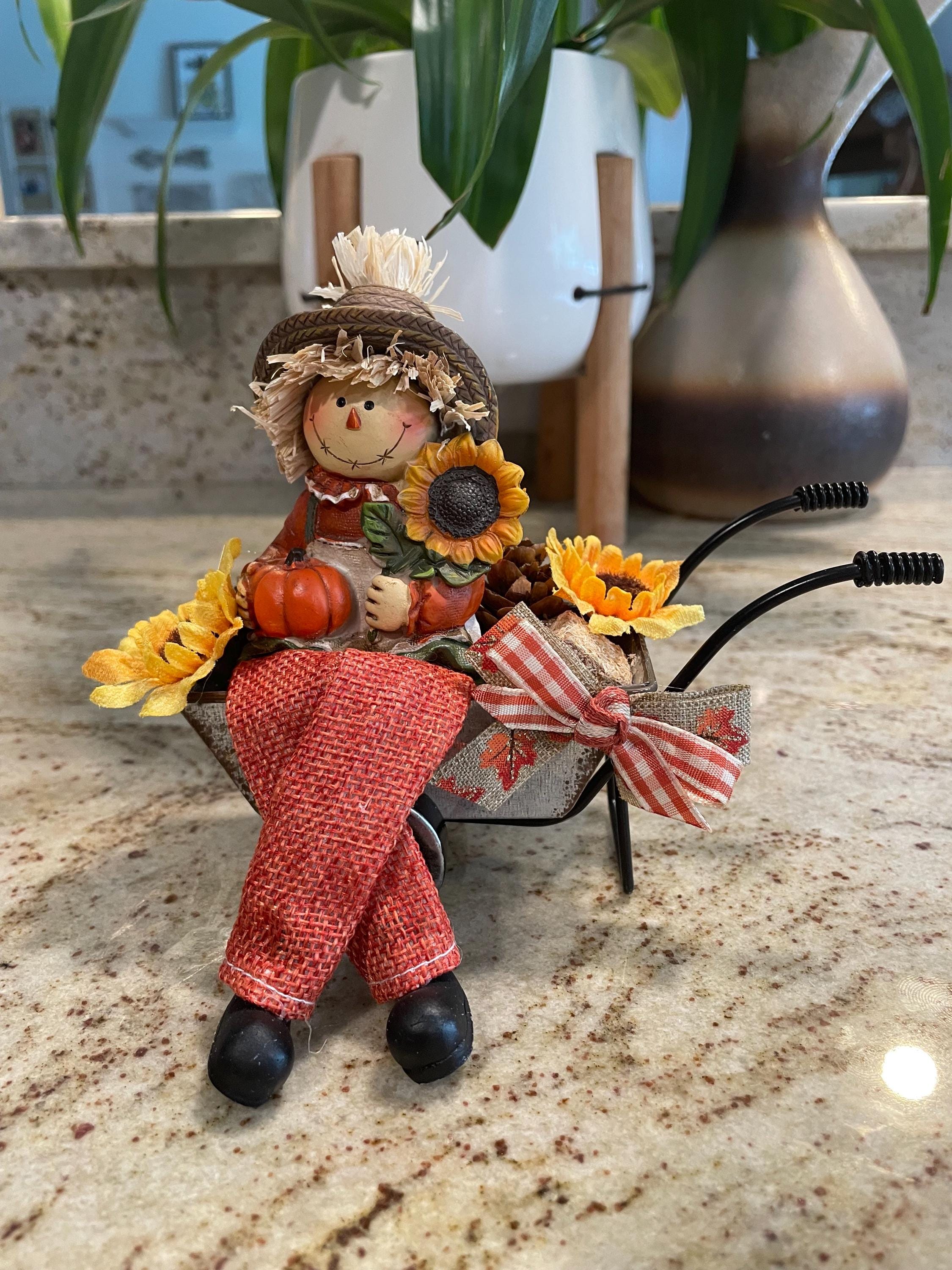 Mini Fall Wheelbarrow, Scarecrow, Fall Leaves, Fall Decor, Fall, Fall ...