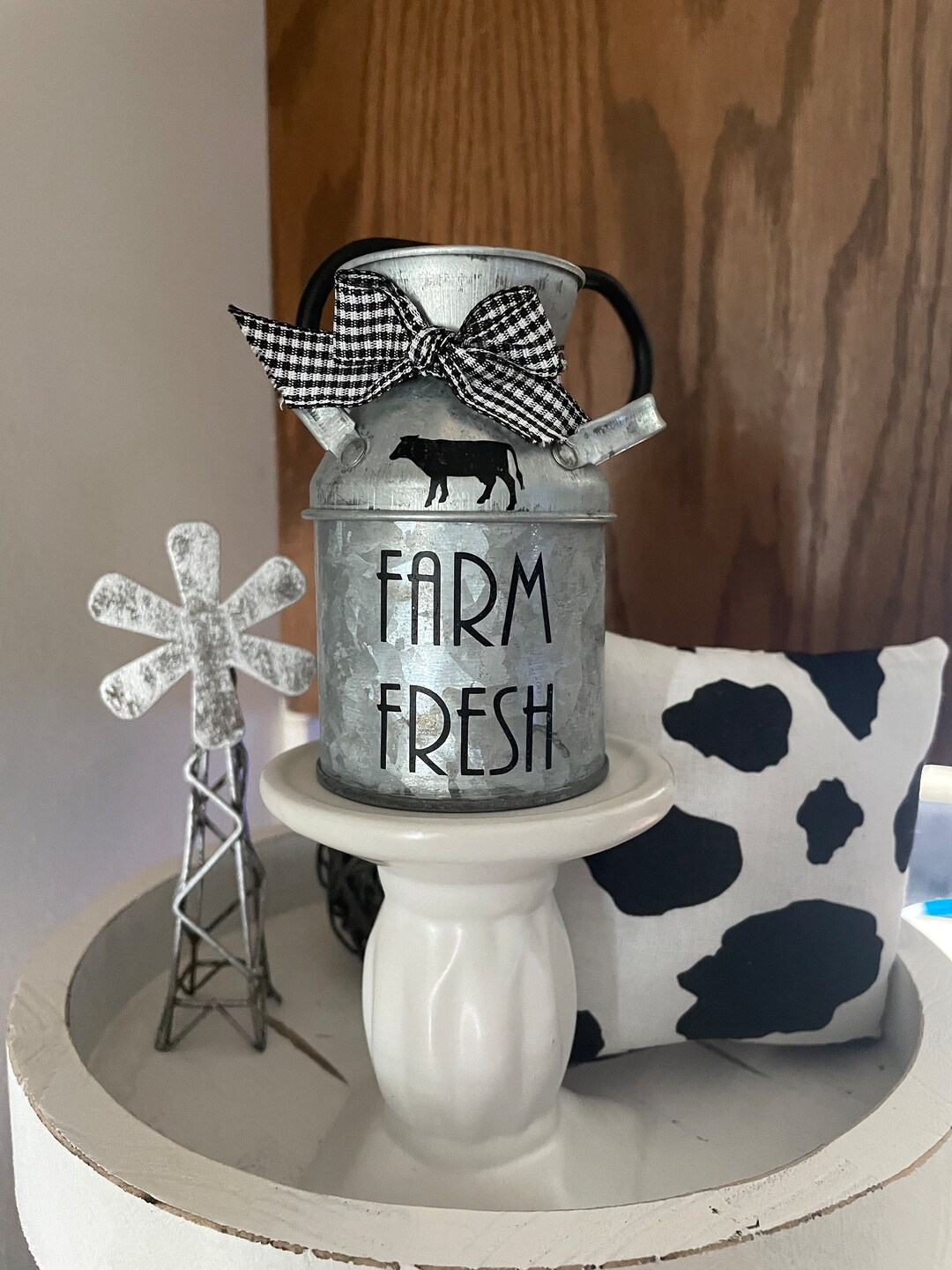Milk Can, Mini Milk Can ,cows, Tiered Tray, Decorative Shelf, Cow Decor ...
