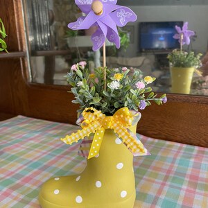 Easter and Spring Mini Boot With Spring Flowers, Easter, Decor, Rain ...