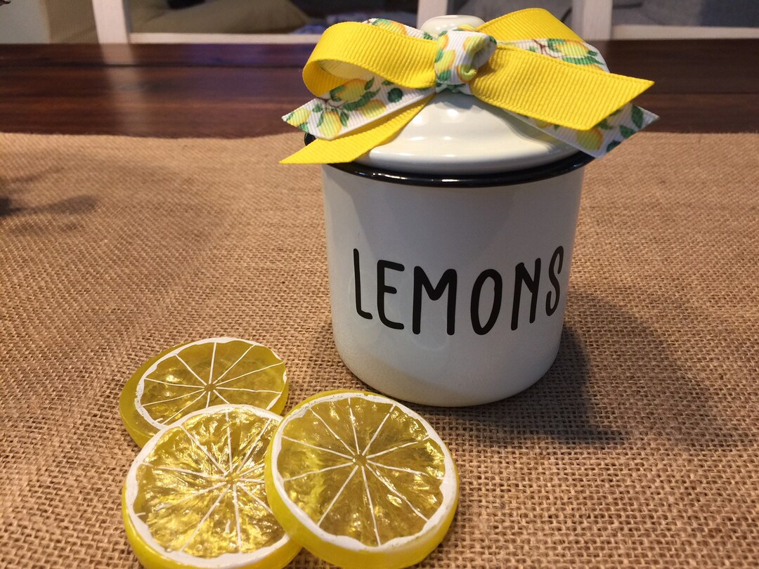 Lemon Tiered Tray Decor, Lemon Tiered Tray, Lemon Decor, Lemon Canister ...