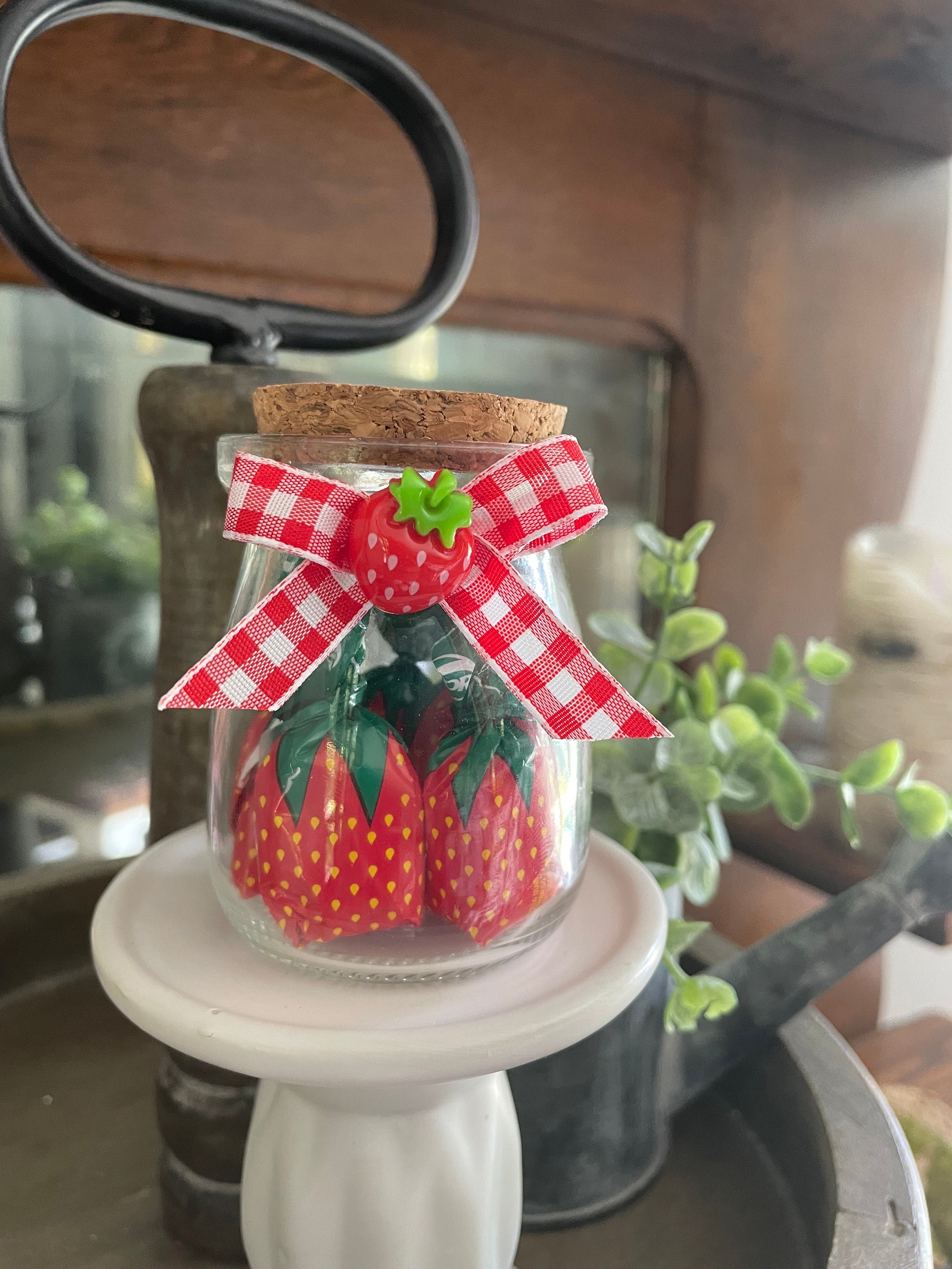 Mini Jar, Strawberry Theme, Tiered Tray Display - Etsy