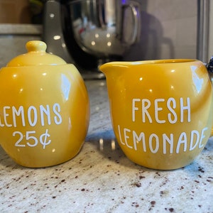 Mini Lemonade Pitcher Set, Tiered Tray Decor, Lemon Decor - Etsy