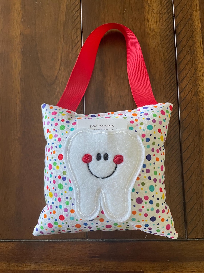 Tooth Fairy Pillow, Party Polka Dot, Party Favors, Stocking Stuffers ...