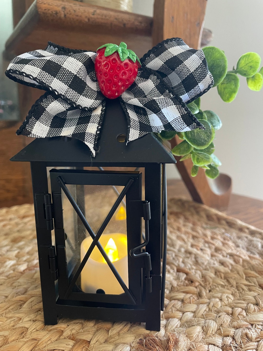 Mini Strawberry Lantern, Strawberry Decor, Mini Lantern, Farmhouse ...