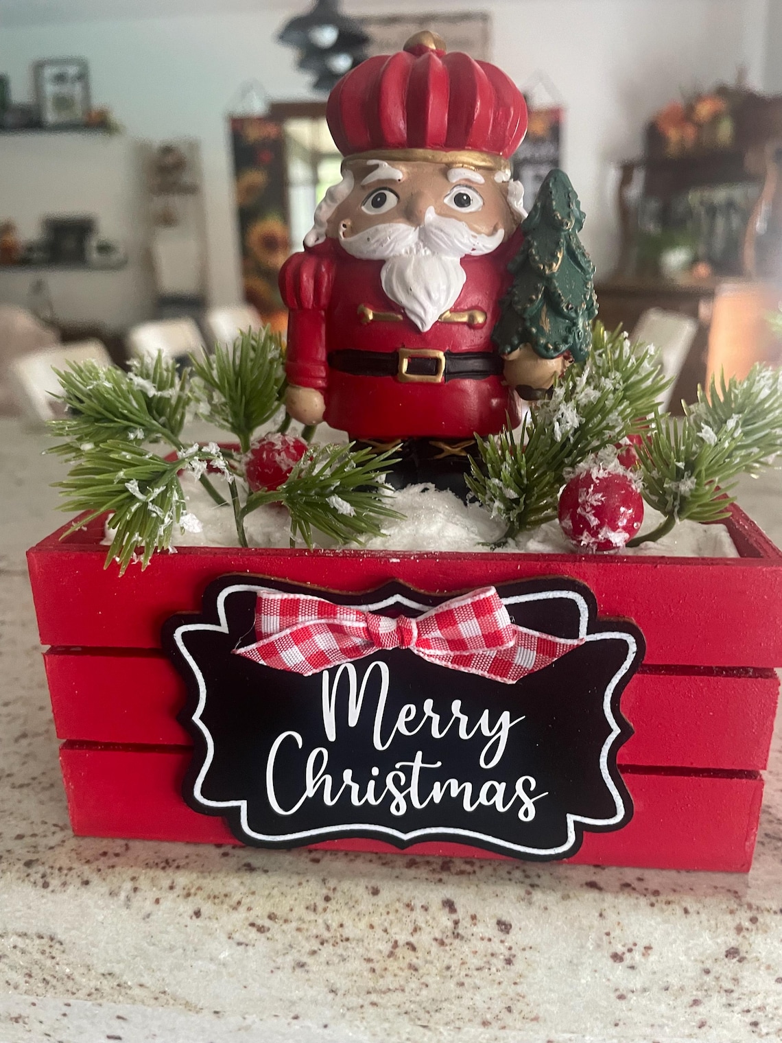 Christmas Decor, Mini Santa Nutcracker , Santa Clause Nutcracker in ...