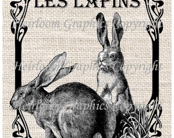 Rabbit Transfer | Etsy