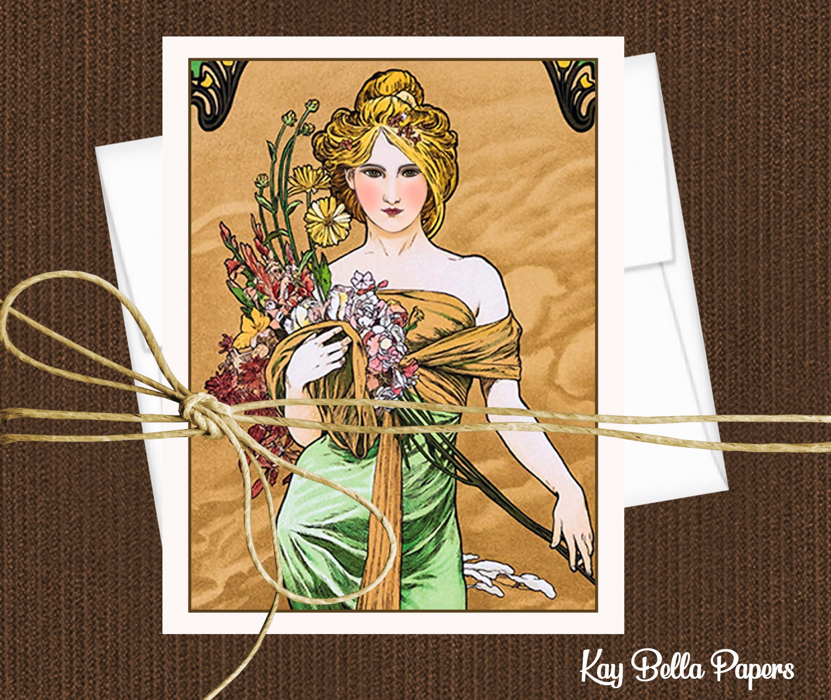 Set of 10 ALPHONSE MUCHA Blank Note Cards With Matching Envelopes,art ...