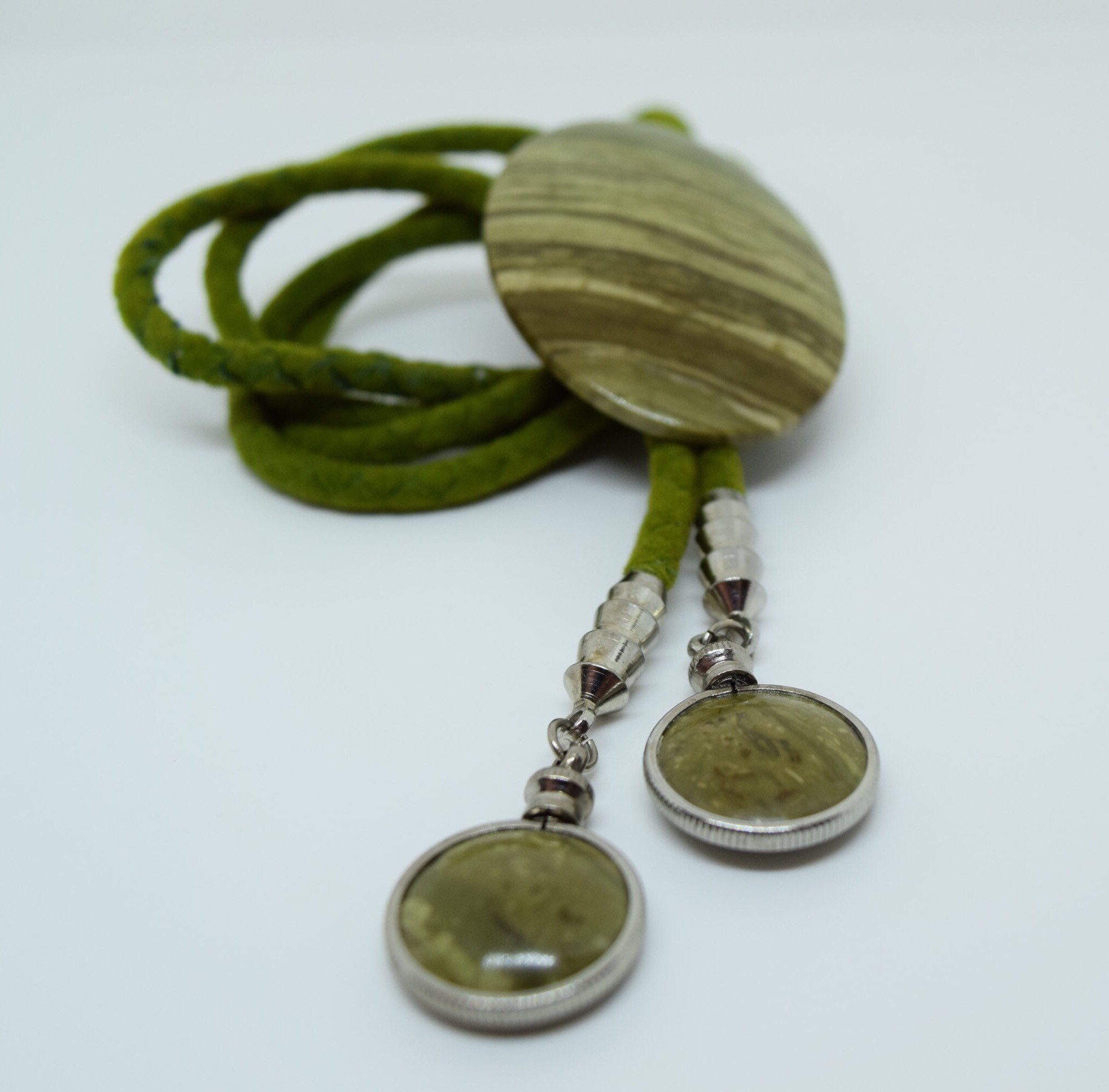 Mid-century 1950’s Navajo Bennett Signed Green Ricolite Serpentine ...