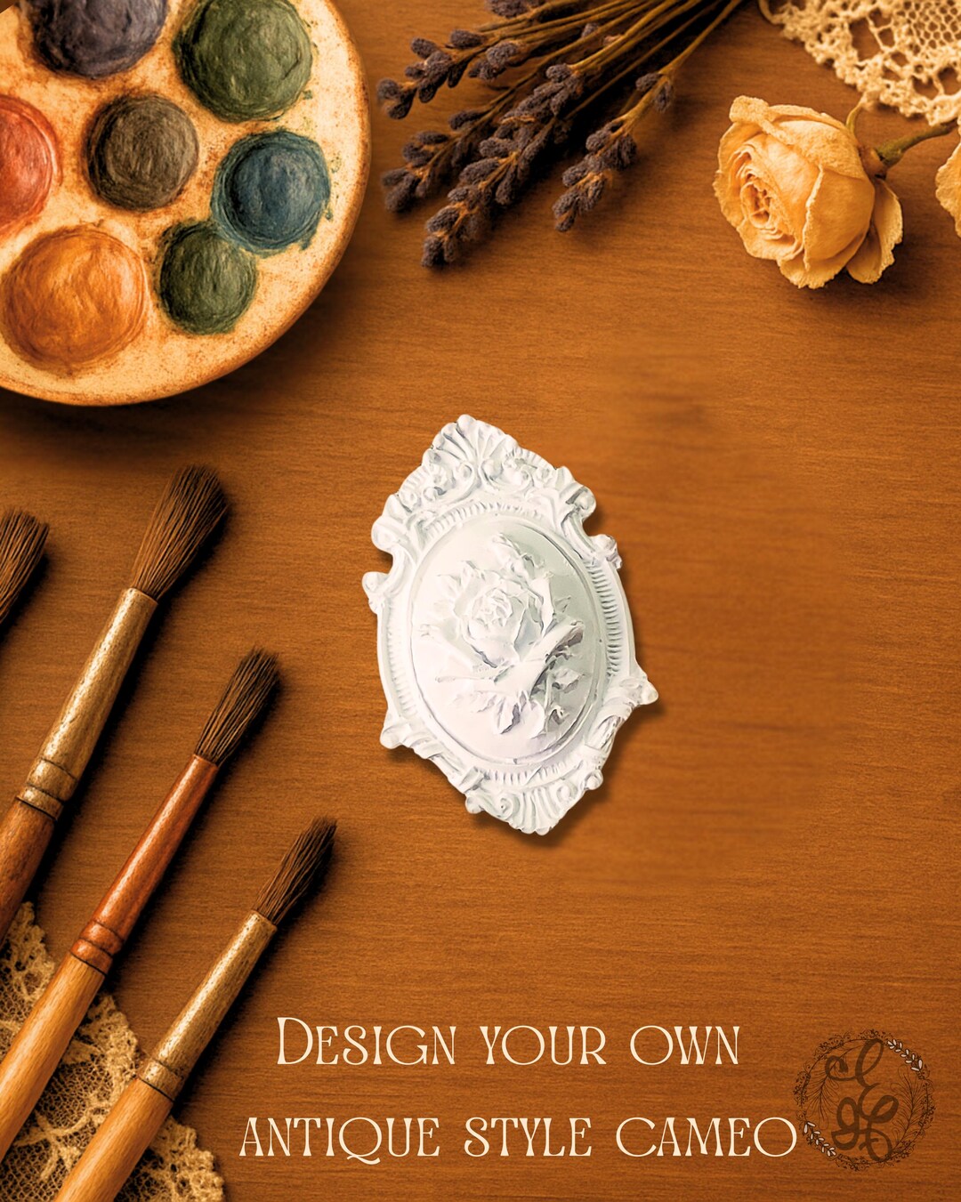 DIY Antique Style Ceramic Cameo – Paintable Craft Blank for Jewelry ...