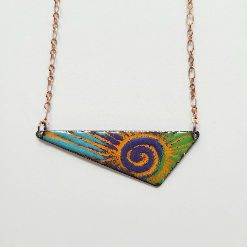 Copper Enamel Jewelry - Etsy