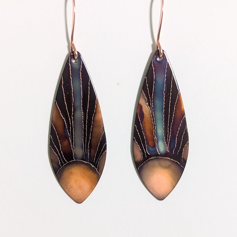 Copper Earrings - Etsy