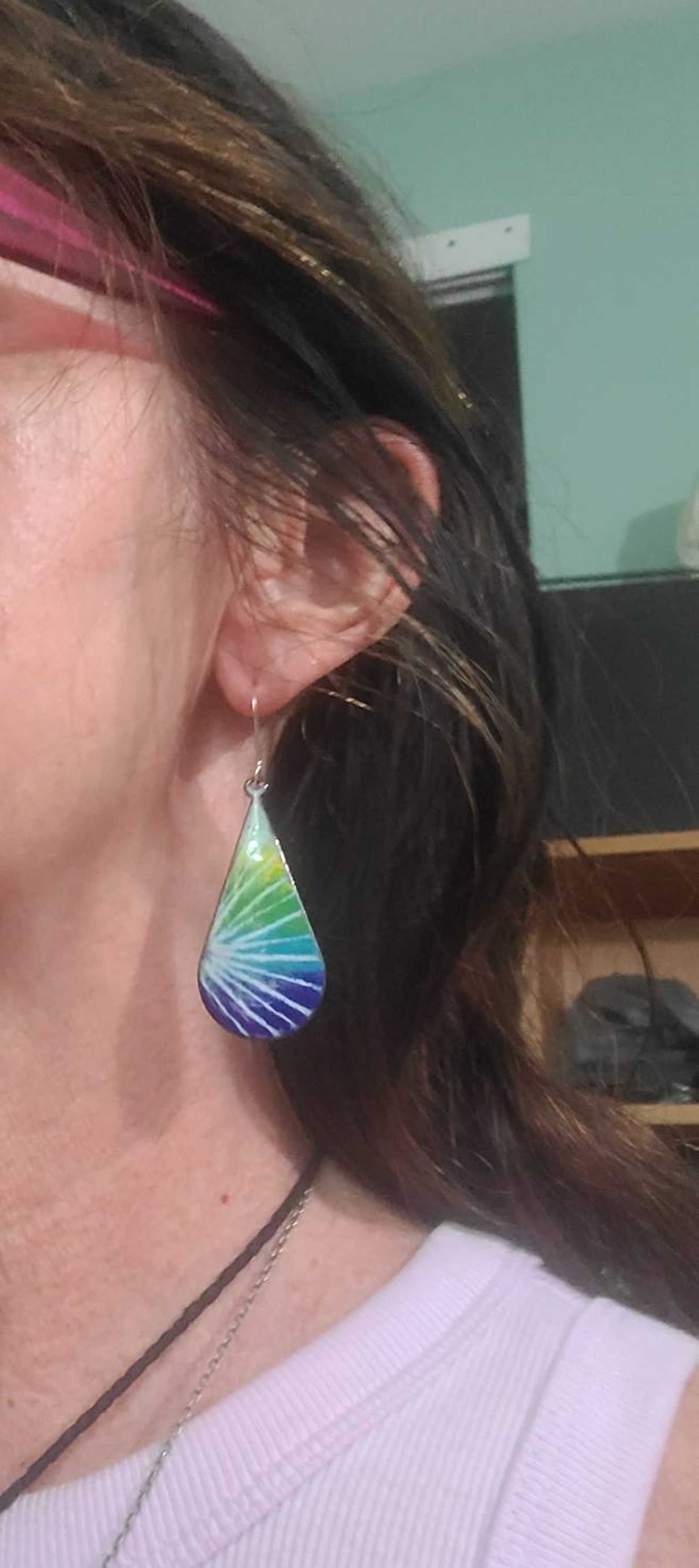 Colorful Blue White Turquoise Yellow and Green Copper - Etsy